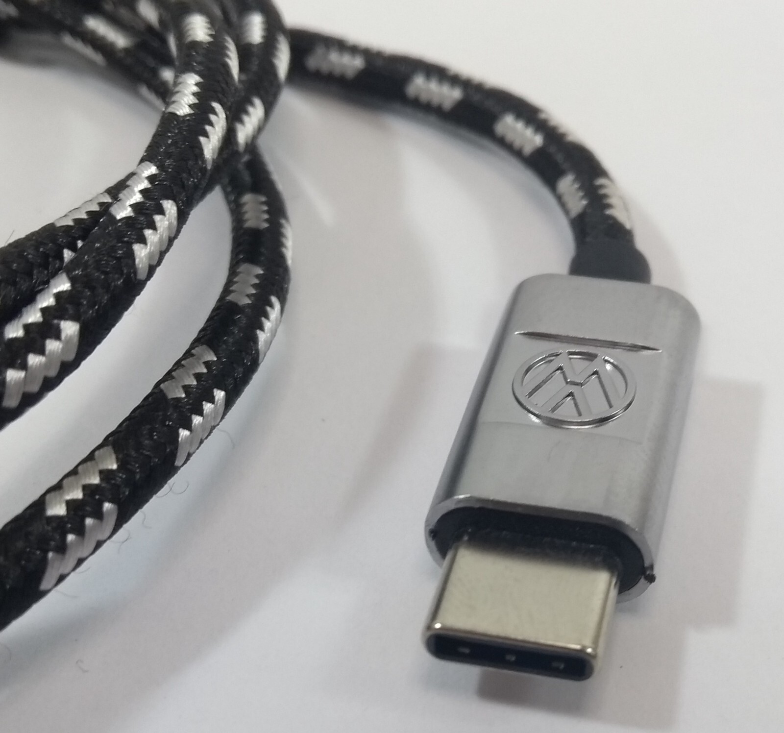 VW USB-C to Micro-USB Socket Premium Braided 70cm Cable GENUINE VW ...