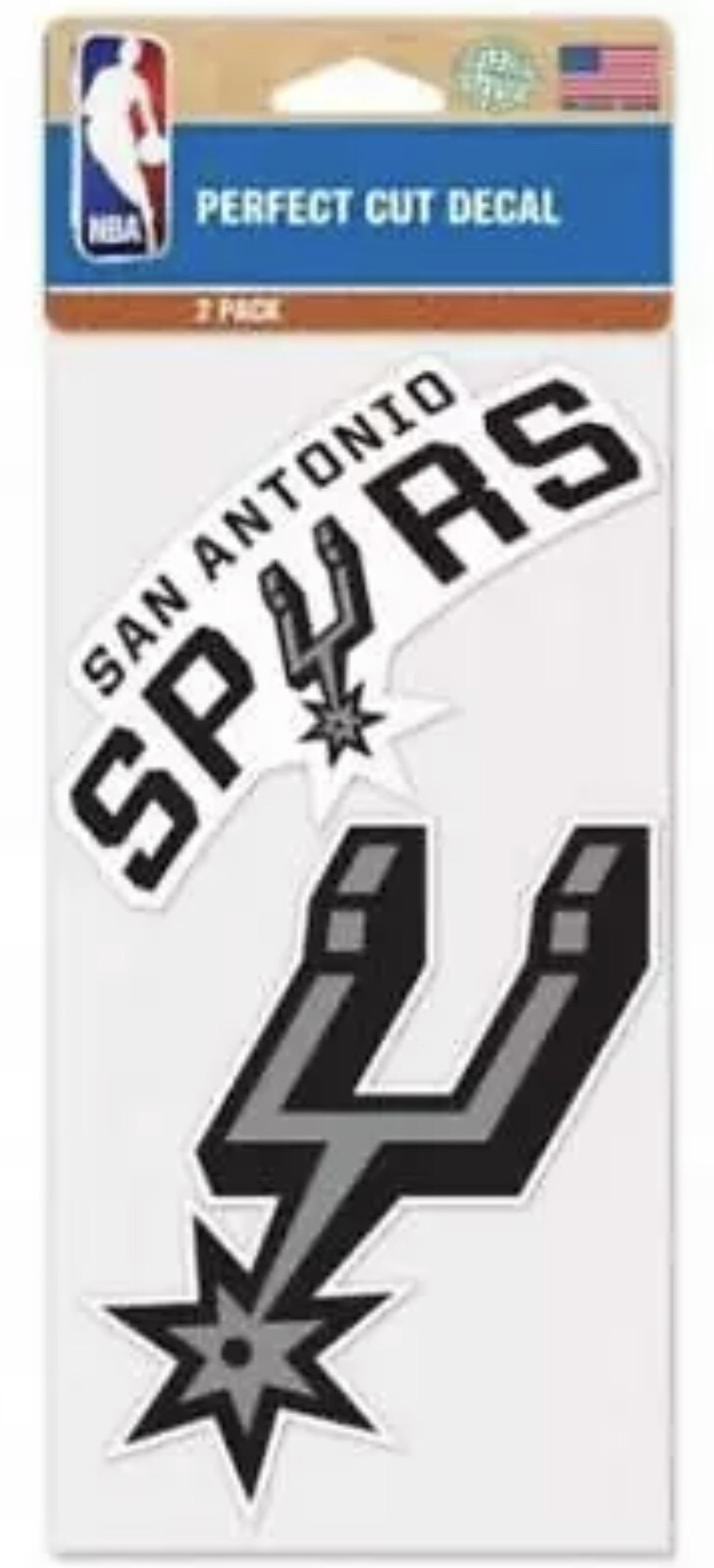 San Antonio Spurs 2 Pack 4"x4" Car Decals [NEW] Decal Auto Emblem ...