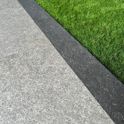 Porcelain Paving Border Edge Tiles - Light Grey & Dark Grey - Patio ...