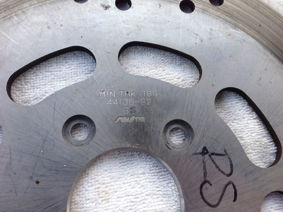3pc. Genuine Harley Davidson Sunstar Front/Rear Brake Disc Rotors Set ...