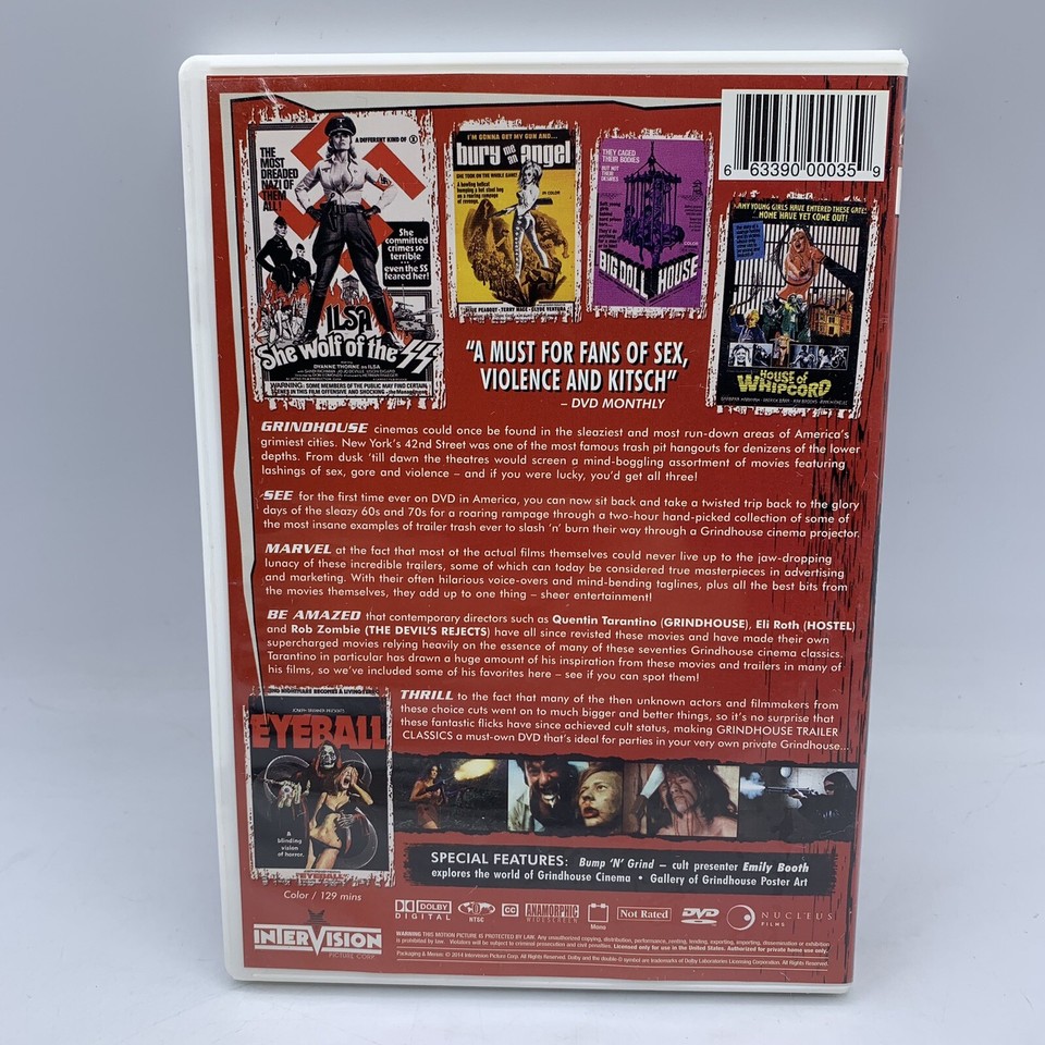 Grindhouse Trailer Classics 1 (DVD, 2014) 55 Movie Trailers Unrated ...