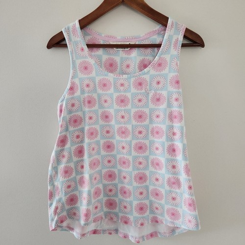Peter Alexander M Pink/Blue Floral Daisy PJ Tank Top Pajama Shirt | eBay