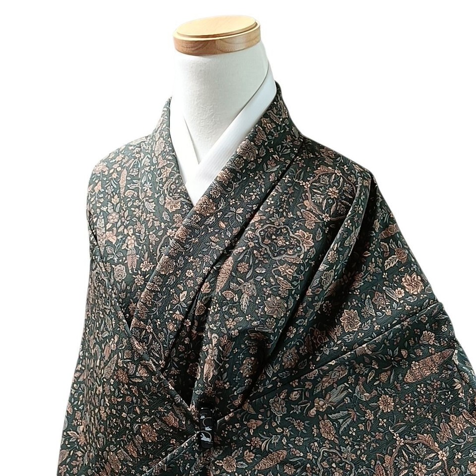 [Usagi Tei] U39 Washable Kimono Small Pattern Western Style People ...