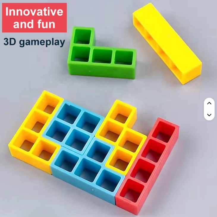 Tetra Tower Balance Game – 48PCS 3D Stacking Puzzle Blocks Educational ...