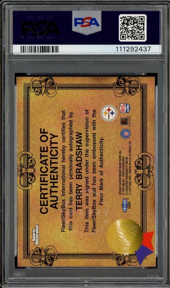 1999 Sports Illustrated Autograph Coll. Terry Bradshaw HOF PSA 6 PSA/DNA 8 AUTO | eBay
