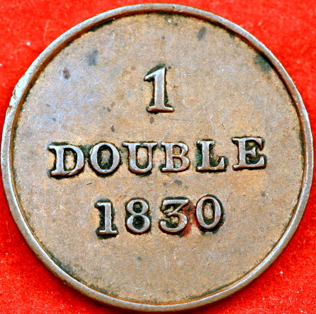 1830 Nice KM-01 Guernsey "William I" One Double One Year Type #D0709 | eBay