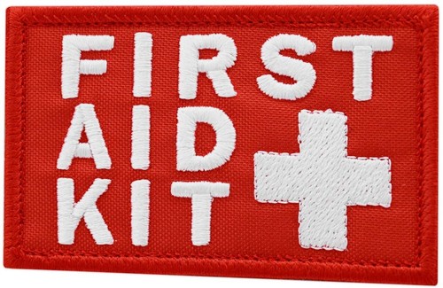 Red First Aid Kit Patch (3.5") Velkro Hook Badge Paramedic Nurse Medic ...