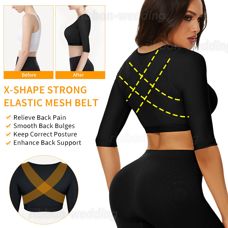 Women Post Surgery Arm Lipo Compression Arm Shaper Sleeves Full ...