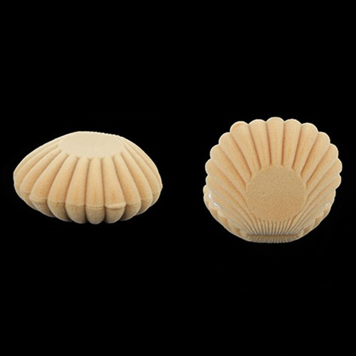 Shells Shape Velvet Display Storage Box Jewelry Cases For Necklace ...