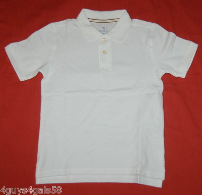 Boys WHITE S/S POLO SHIRT Size XS 4-5 L 10-12 XL 14-16 2X 18 | eBay