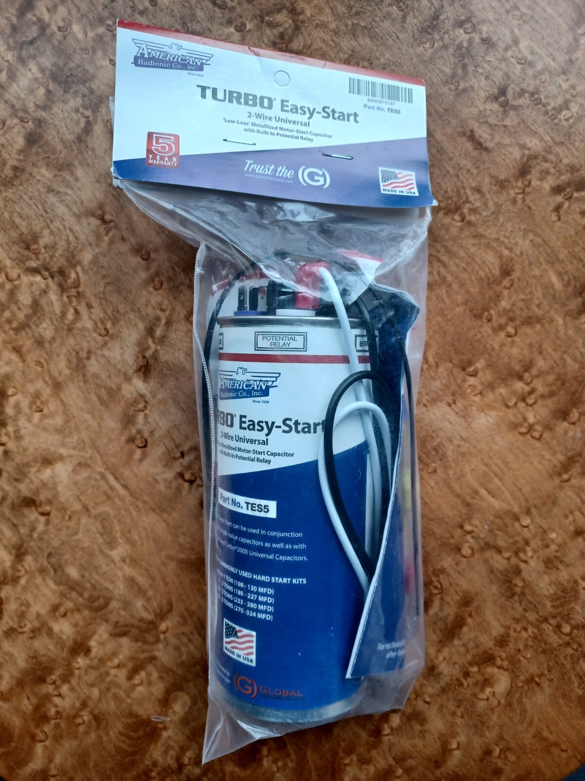 Amrad TES5 Easy-Start 5 Hard Start Kit for Air Conditioning Unit 1-5 ...