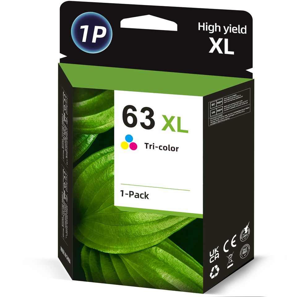 63XL Ink Cartridge for HP 63 XL OfficeJet 4650 4652 4654 4655 5255 5258 ...