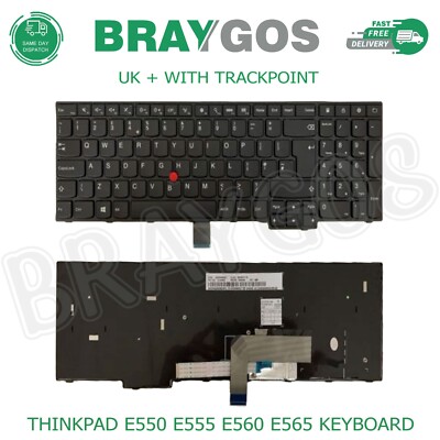 For Lenovo ThinkPad E550 E555 E560 E565 UK Laptop Keyboard With ...