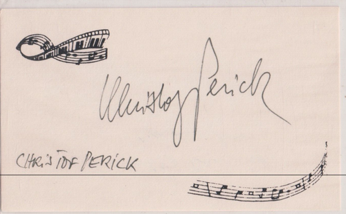 Autographed 3x5 Card Christof Perick German orchestra conductor. | eBay