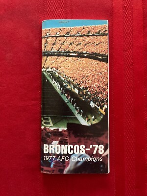 1978 NFL Denver Broncos media guide / Super Bowl XII / Gradishar ...