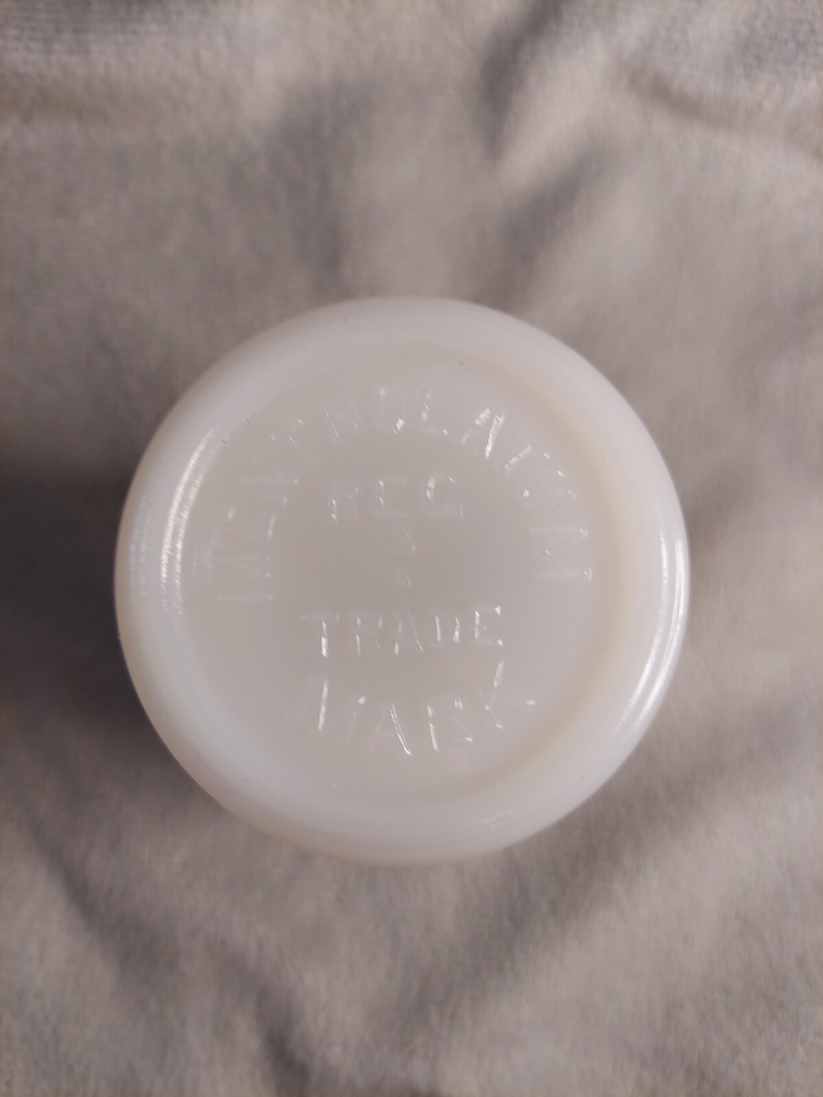 Vintage Mentholatum milk glass jar | eBay