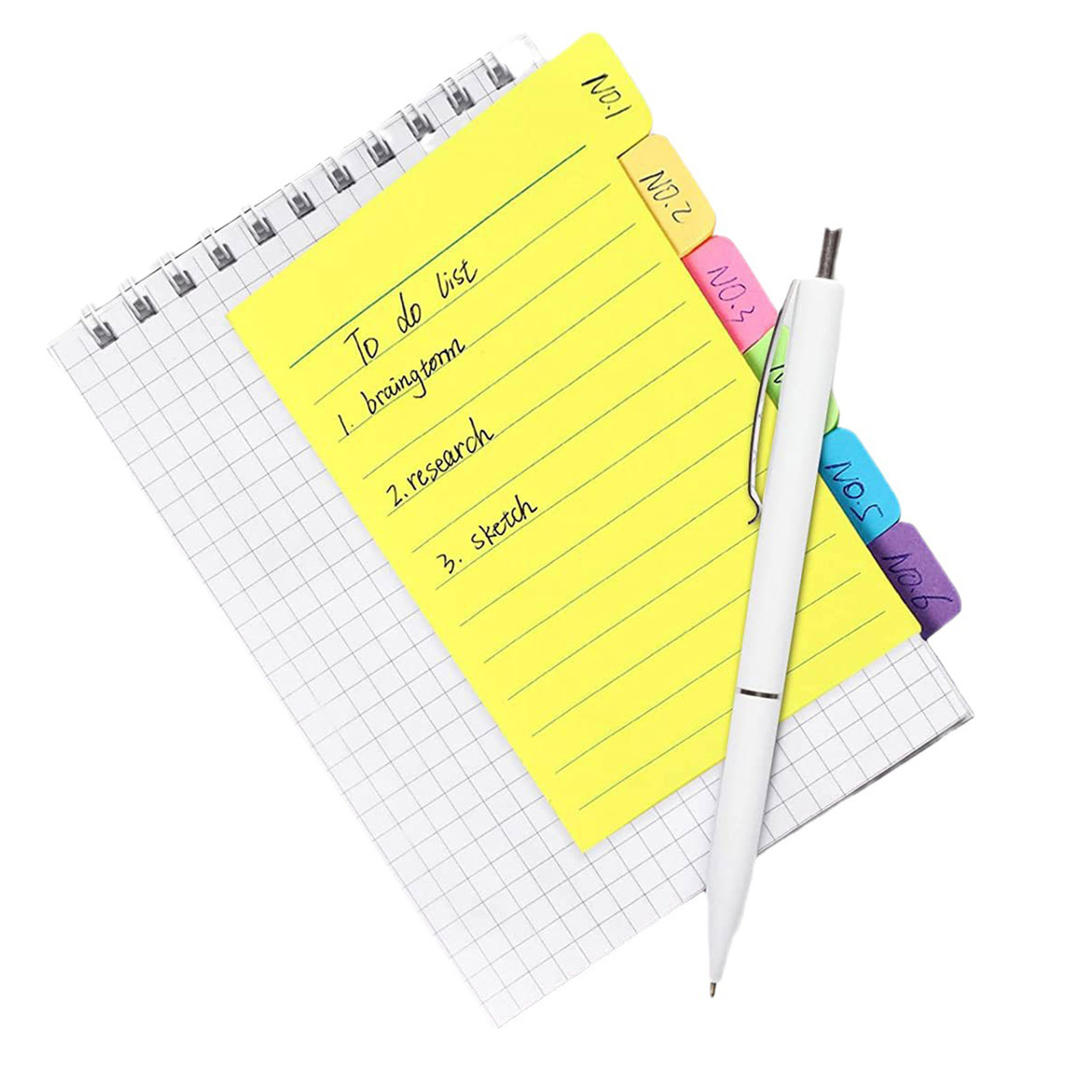 Small Ruled Notepad Student Note Pads Colorful Sticky Notes Set with ...