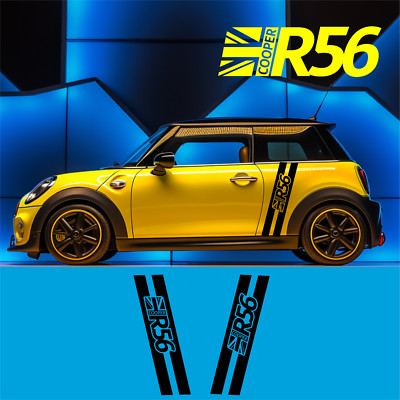 MINI COOPER R56 S MINI ONE SIDE SKIRT Pin STRIPES VINYL GRAPHICS DECALS ...