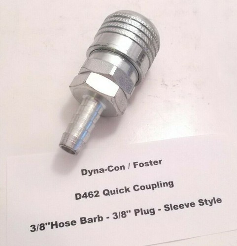 Dyna-Con / Foster D462 Quick Coupling - 3/8"Hose Barb - 3/8" Plug ...