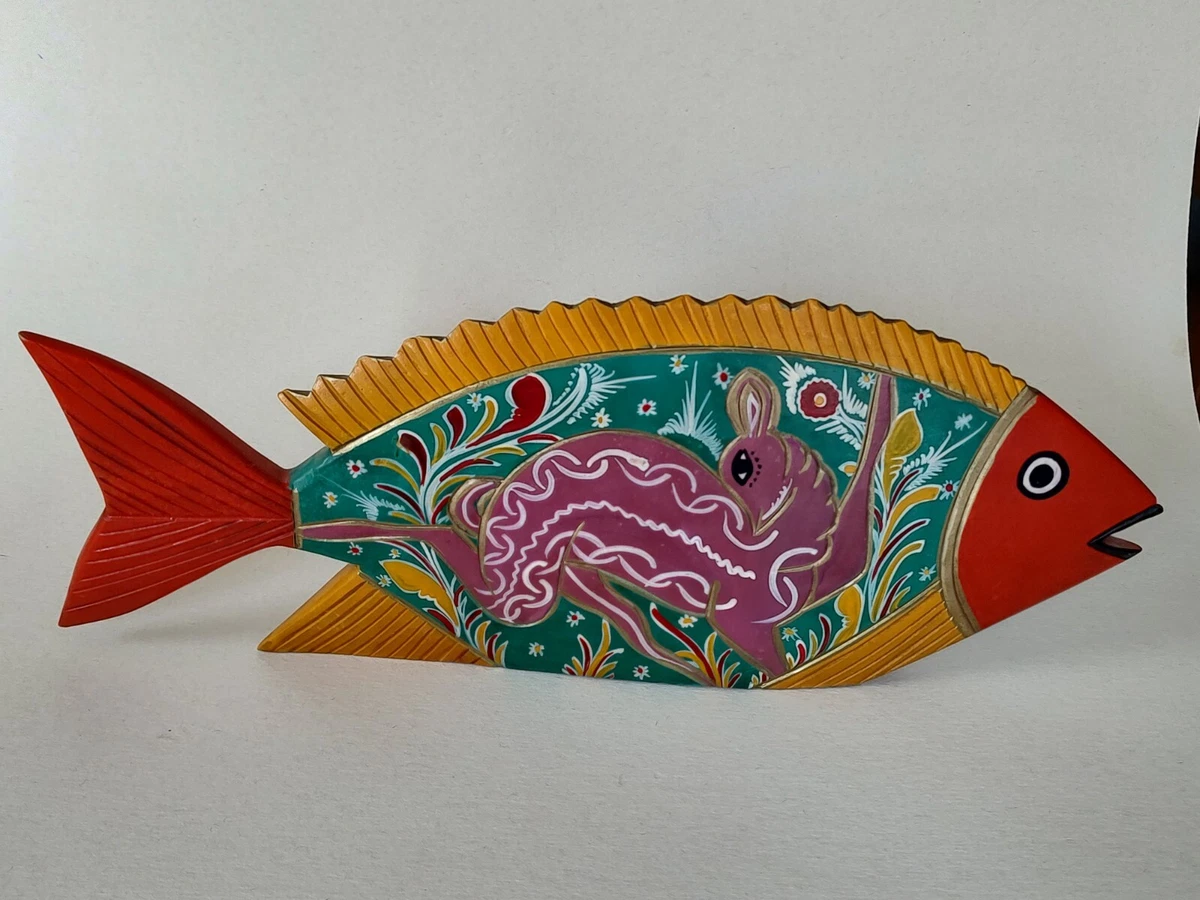 Hand Painted Wooden Fish
