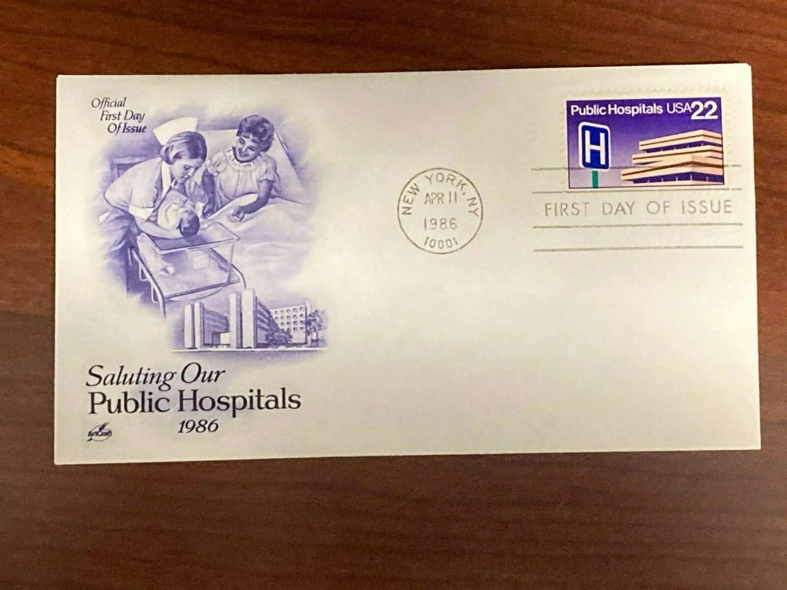 1986 PUBLIC HOSPITALS STAMP FIRST DAY OF ISSUE ARTCRAFT COVER | eBay