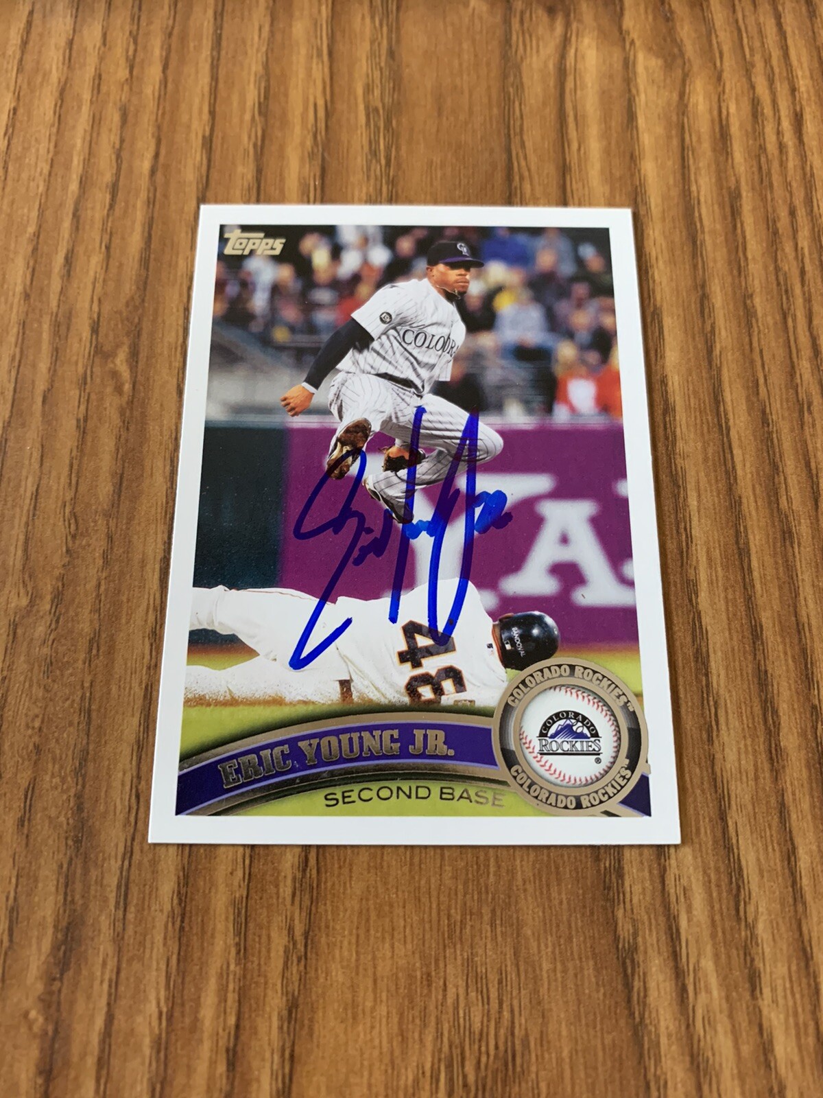 Eric Young Jr. 2011 Topps Series 1 Signed Autograph Auto Card #139 ...