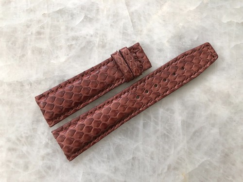 21mm/18mm Brown Python Print Leather Watch Strap Band | eBay