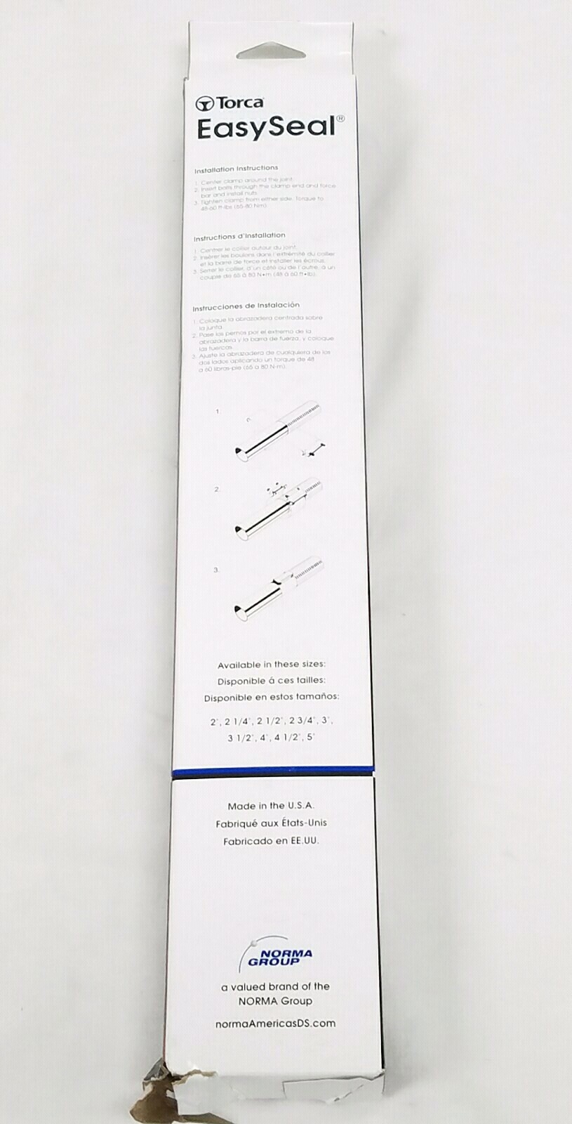 Lot of 2 Torca EasySeal Exhaust Clamps E40ST 4" with Pre-Attached ...