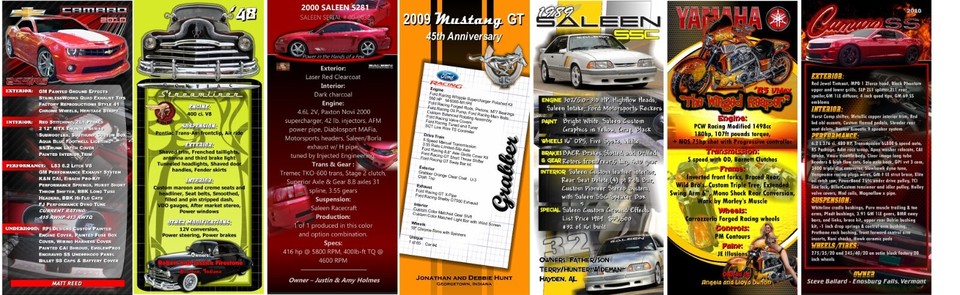 RETRACTABLE Car Show Sign Information Display with carrying case | eBay