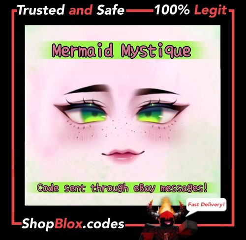 ROBLOX Series 12 MERMAID MYSTIQUE Face Toy Code ONLY! *Sent In Messages ...