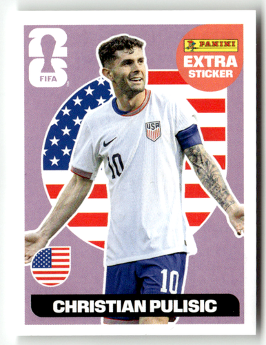 Panini 2026 World Cup WM America Sticker Christian Pulisic Lila Extra ...