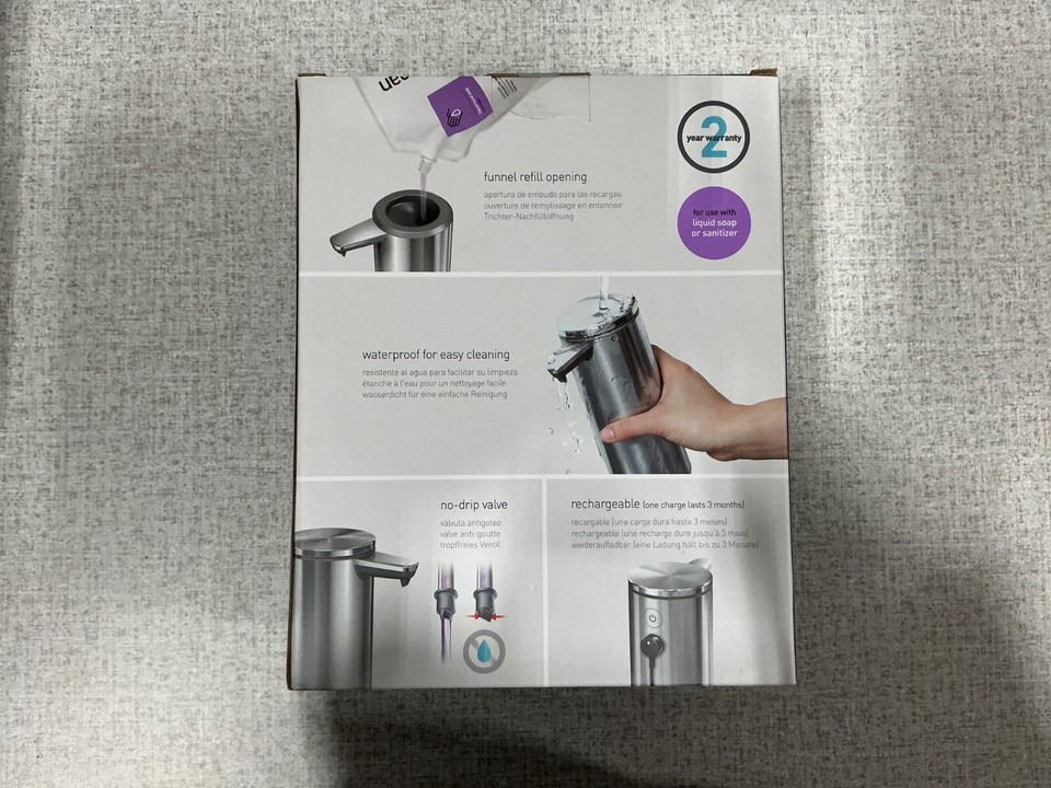 Simplehuman Rechargeable Sensor Pump Liquid Soap Dispenser | ST1043 - 9 ...