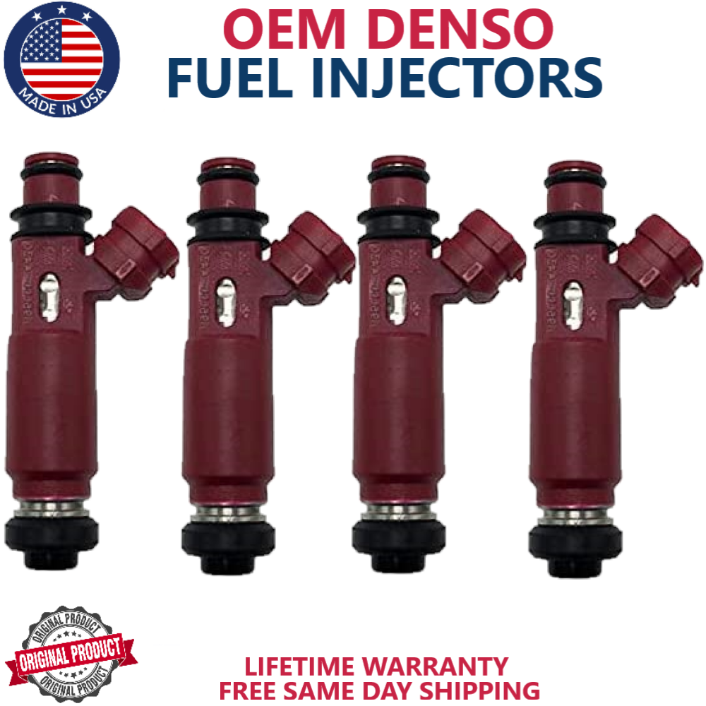 NEW 4pcs OEM DENSO Fuel Injectors For 2004-2008 Mazda RX-8 1.3L #195500 ...