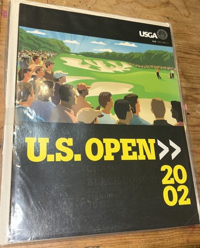 2002 US Open Bethpage Black Official Program TIGER WOODS Winner | eBay