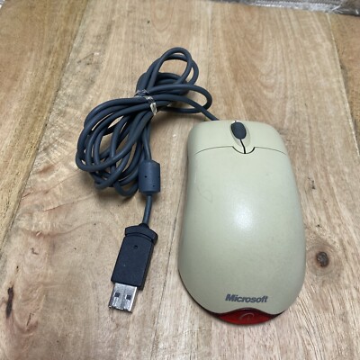 Vintage Microsoft Wheel Mouse Optical USB PS/2 Compatible X08-71118 ...