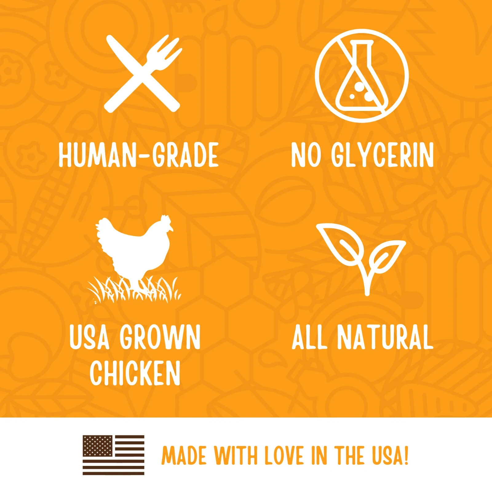 FULL MOON All Natural Human Grade Dog Treats, Chicken Jerky, 48 Ounce ...