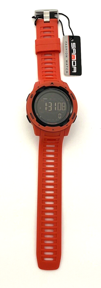 SANDA MEN'S RED OUTDOOR SPORT DIGITAL WATCH SD2145RED | eBay