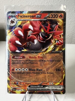 Incineroar ex 034/162 - S&V: Temporal Forces Double Rare - Pokémon TCG ...