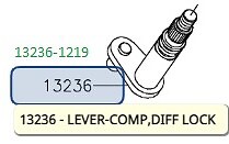 Kawasaki OEM 1991-2020 Mule Lever Comp Diff Lock 13236-1219 | eBay