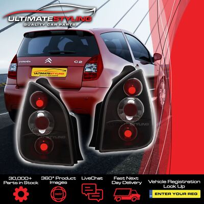 Citroen C2 Rear Lights Black Lexus Style Upgrade Custom Tail 2003-2010 ...