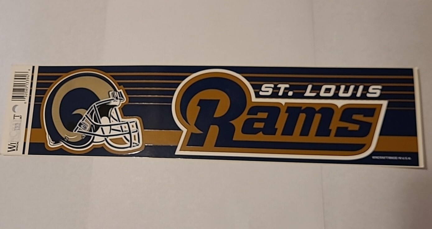 ST. LOUIS RAMS NFL FOOTBALL BUMPER STICKER | eBay