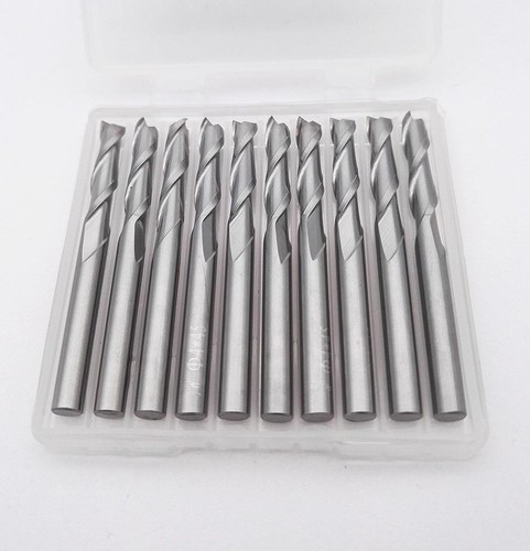Solid Carbide 10pcs End Mill 1mm-5mm 2-Flute Milling Cutter Router Bit ...