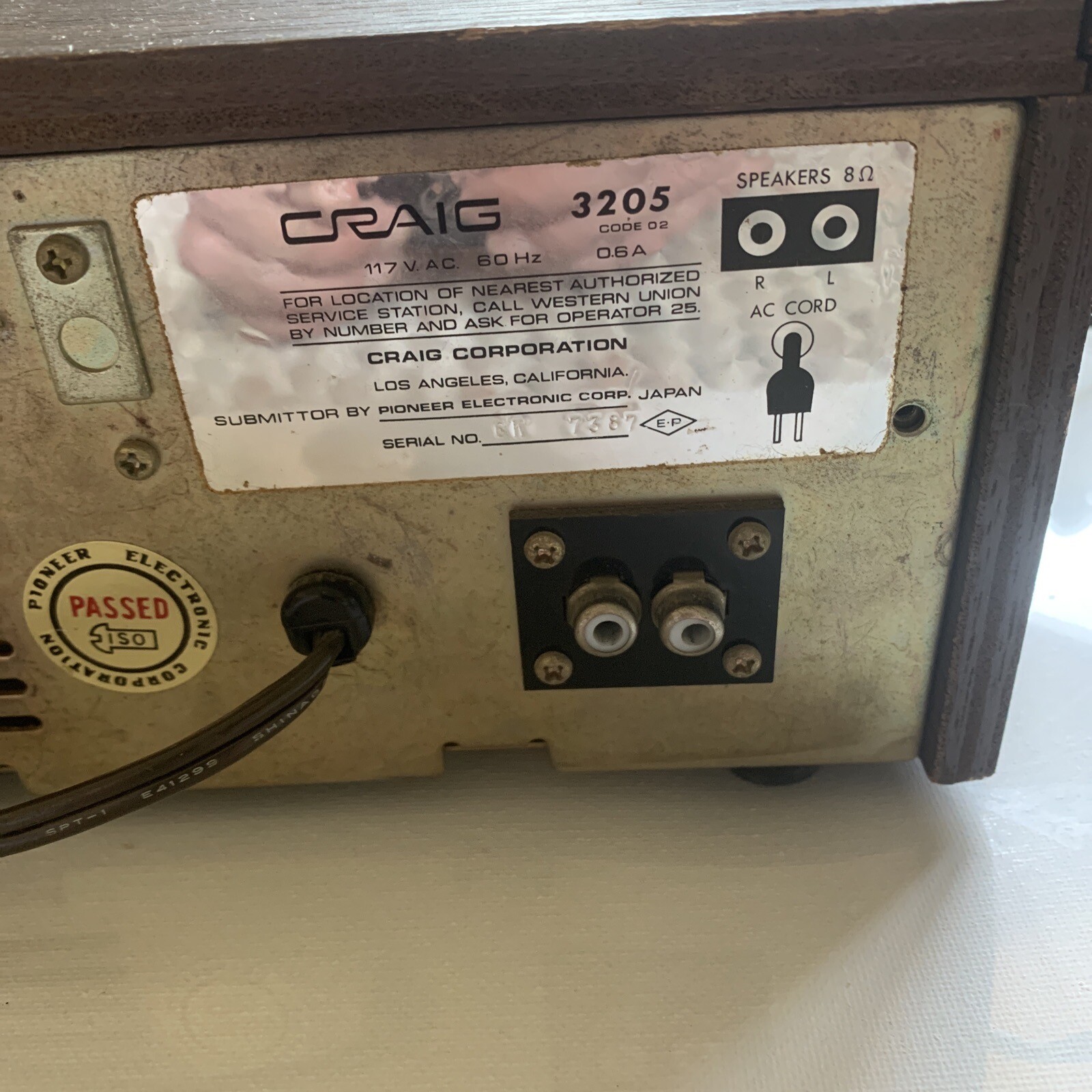Vintage Craig Pioneer 8 Track Player-Model 3205 - Please Read - Parts ...