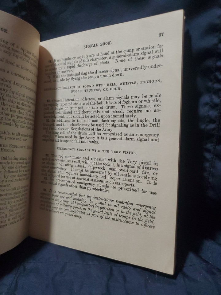 Signal Book United States Army 1916 Illustrated Softcover Inscribed WWI ...