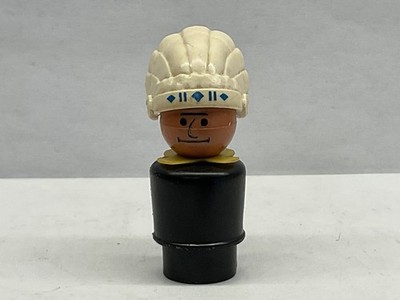 **VERY RARE** Fisher Price Little People BLACK INDIAN Chief, Original ...