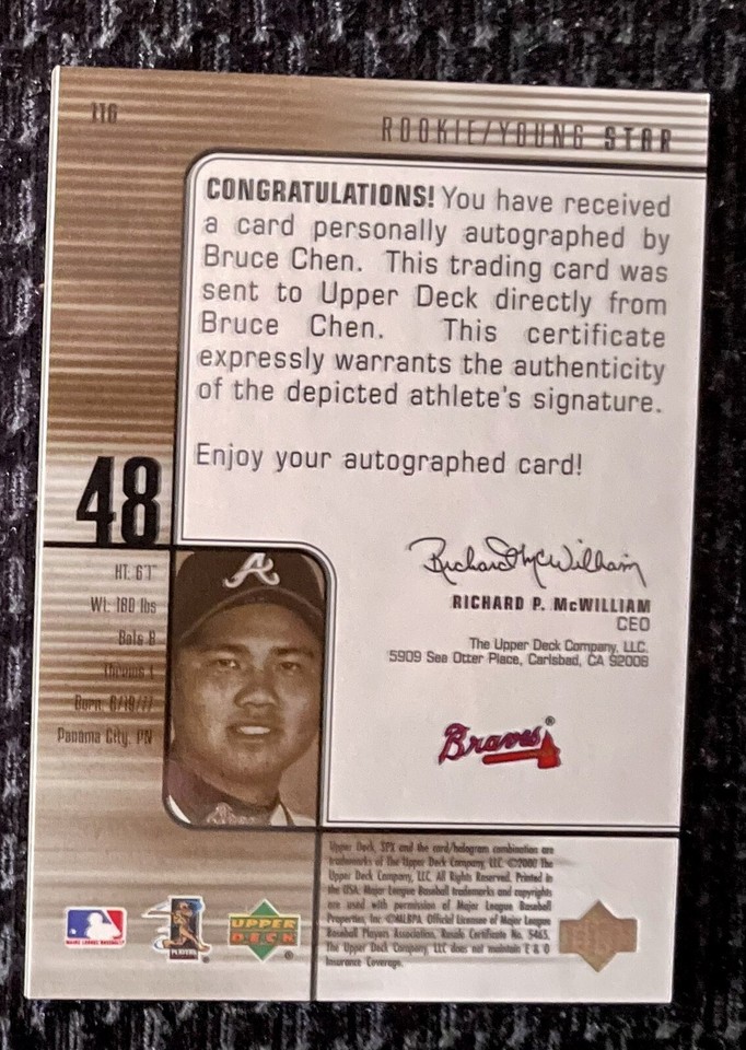 2000 SPx Bruce Chen #116 0585/1500 | eBay