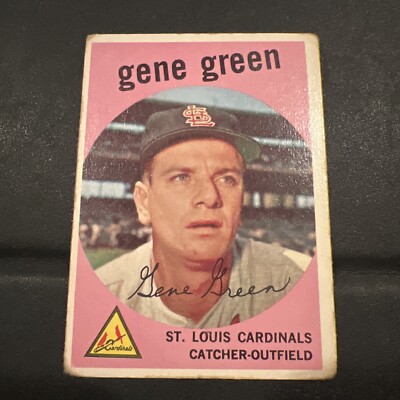 1959 Topps Baseball Card #37 Gene Green - Low To Mid Grade - G/VG! | eBay