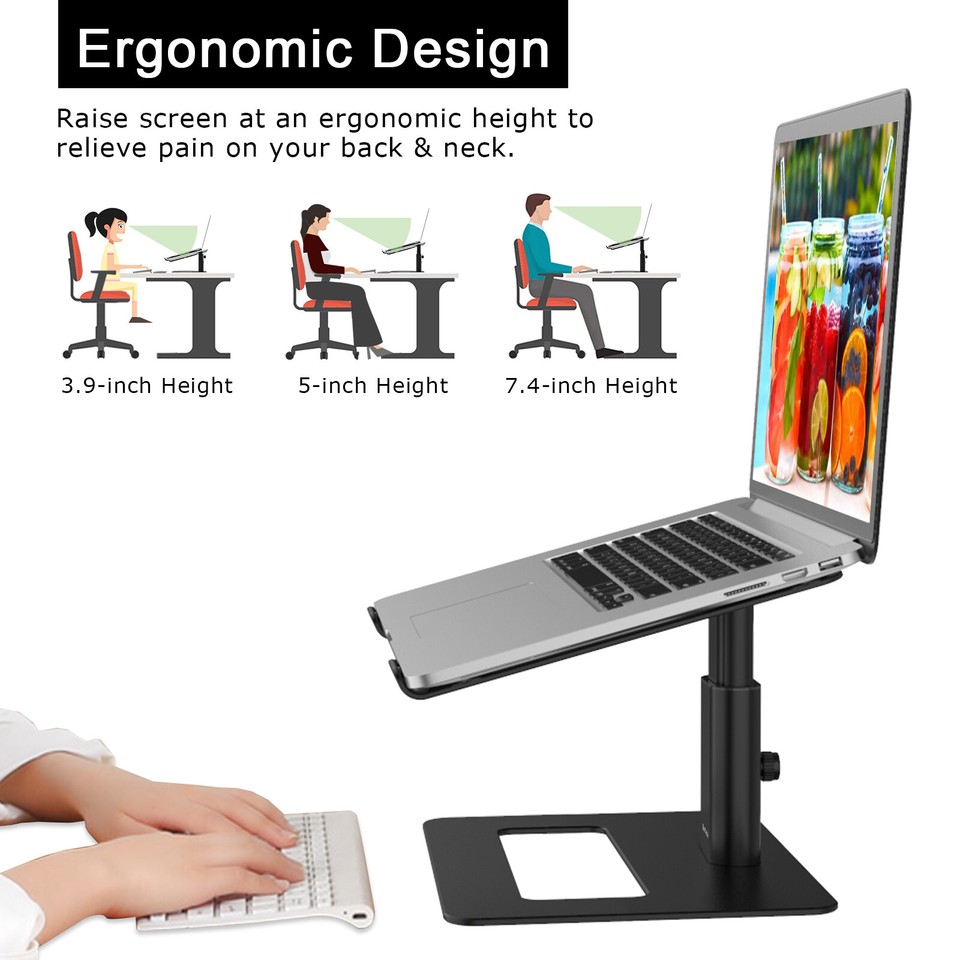 Laptop Stand Adjustable Computer Stand for Desk Ergonomic Aluminum ...