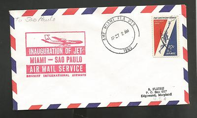 INAUGURATION OF JET AIR MAIL SERVICE MIAMI SAO PAULO APR 27,1960 J525F ...