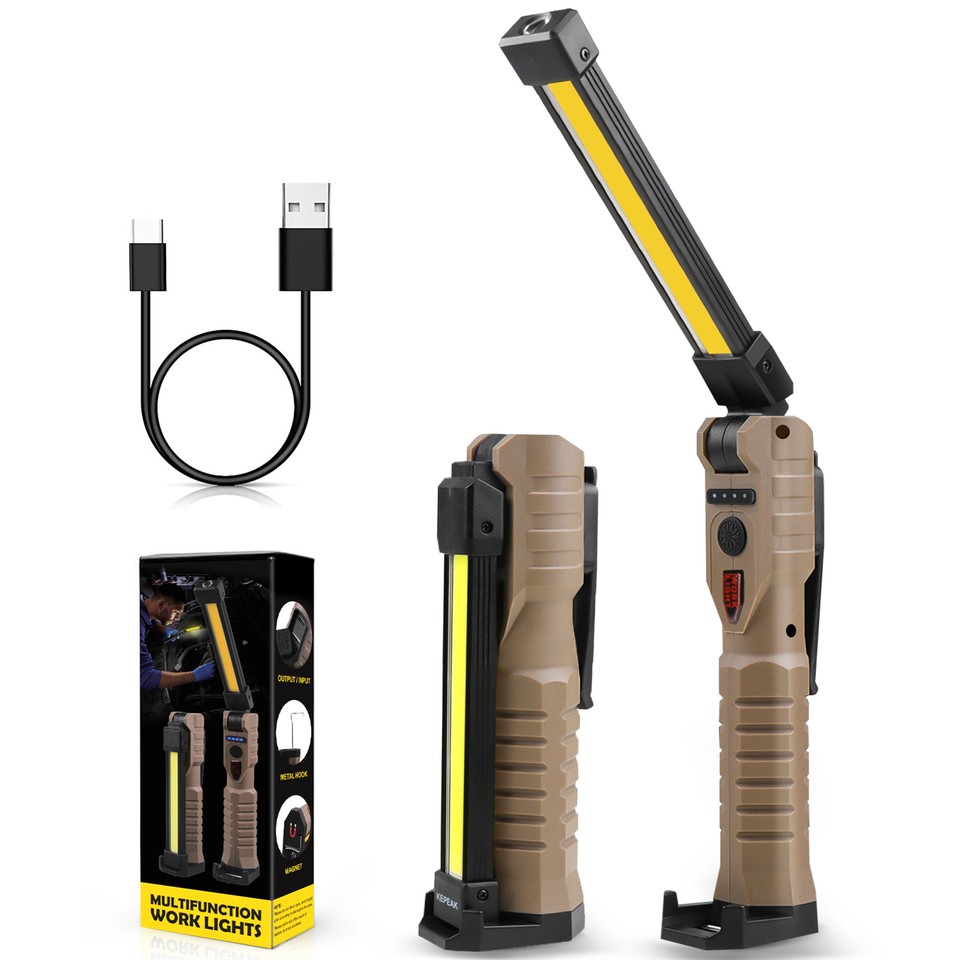 1-6 Pack LED COB Work Light Mechanic Flashlight Lamp Rechargeable ...
